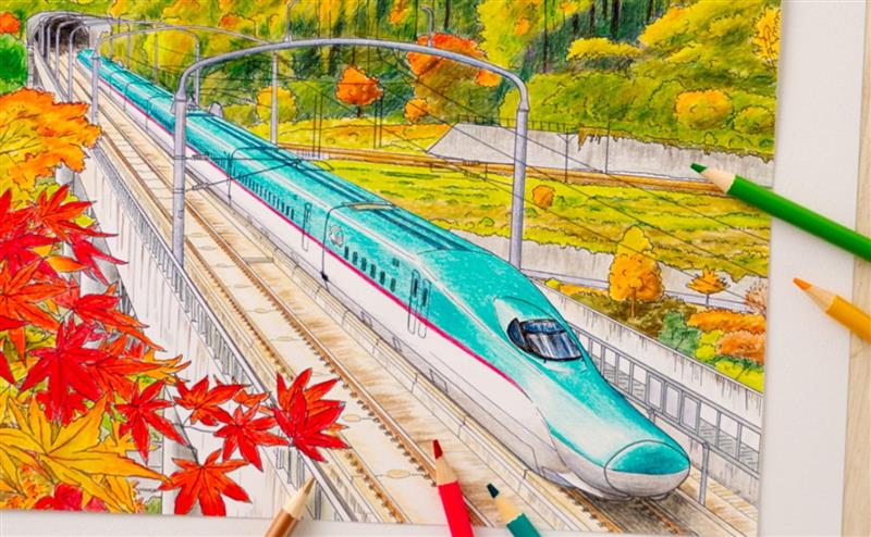 JR東日本鐵道著色繪圖集：附12色色鉛筆- TAAZE 讀冊生活